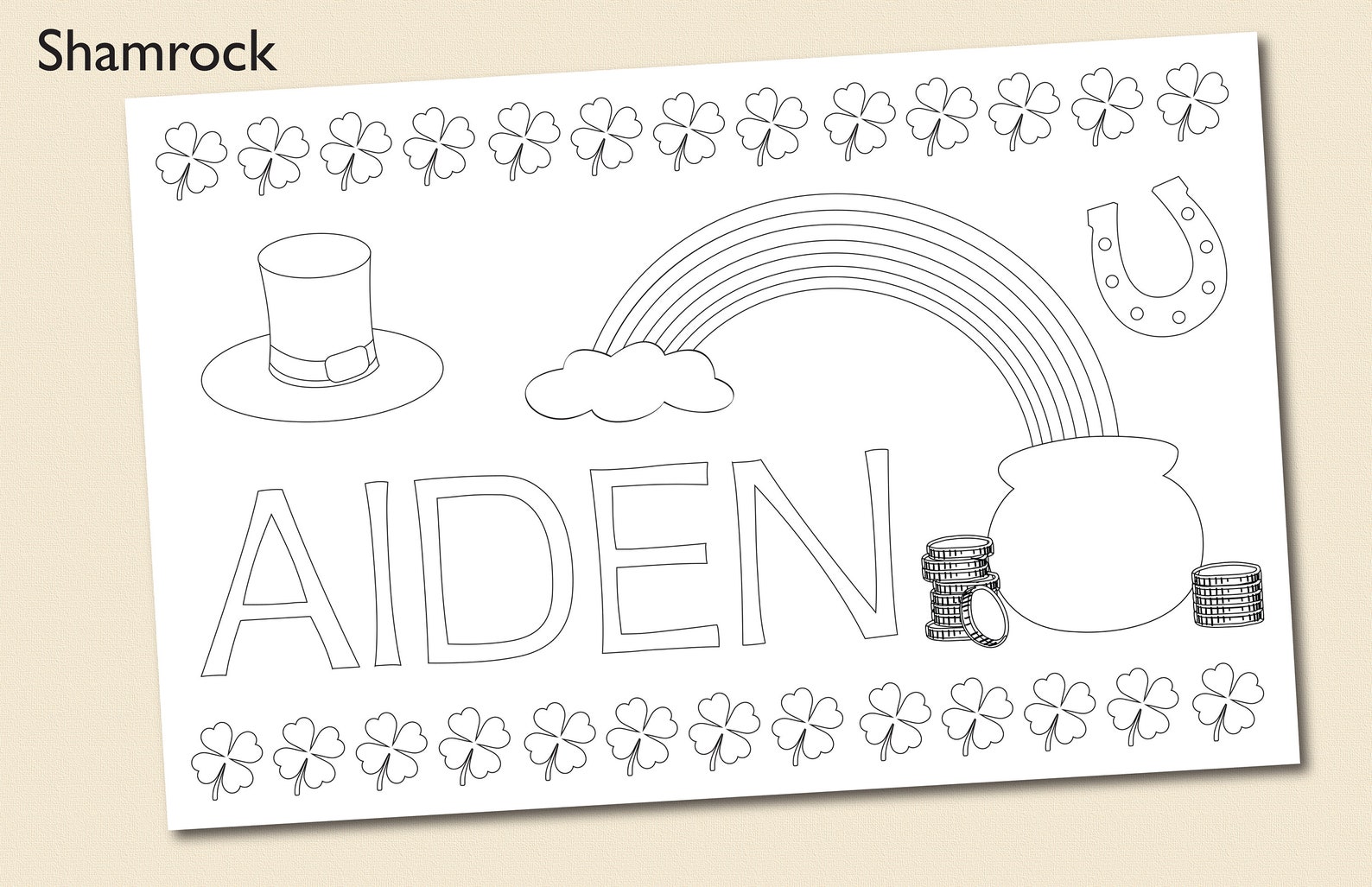 Sets de table à colorier personnalisés - Fichier numérique - Etsy France