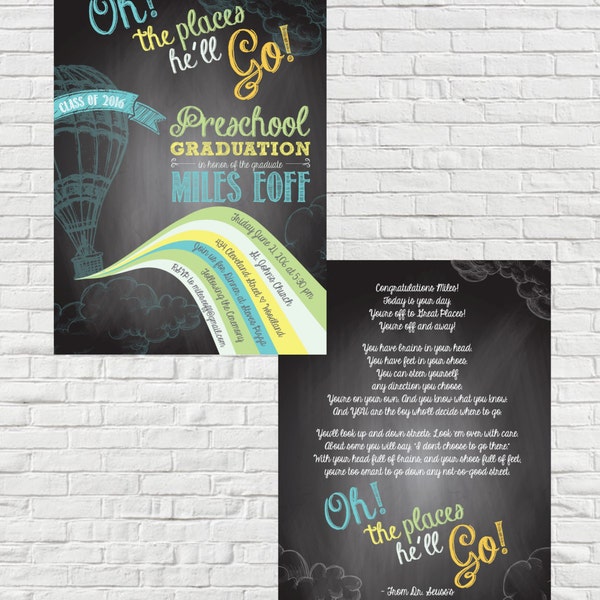 Dr Seuss Graduation Invitation - Etsy