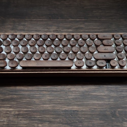 Wooden Keyboard Retro Style Keycaps - Etsy