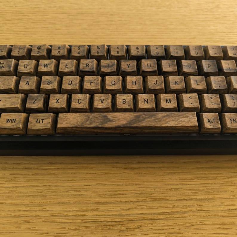 Luxury Handcrafted Walnut Keyboard | Unique Tech Gift for Him Artisan ...