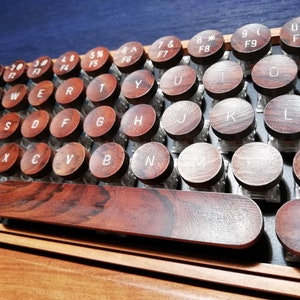Steampunk Artisan Walnut Keycap Cherry MX | Retro Typewriter Style ...