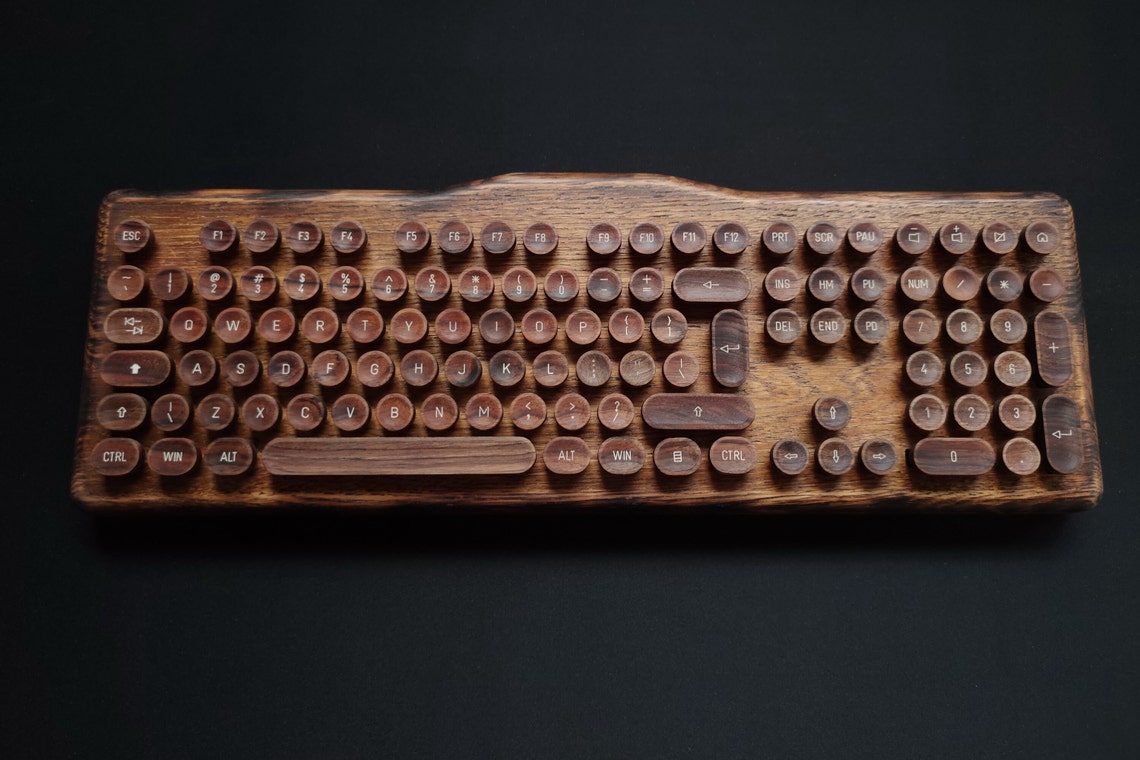 Wooden Keyboard Retro Style Keycaps - Etsy