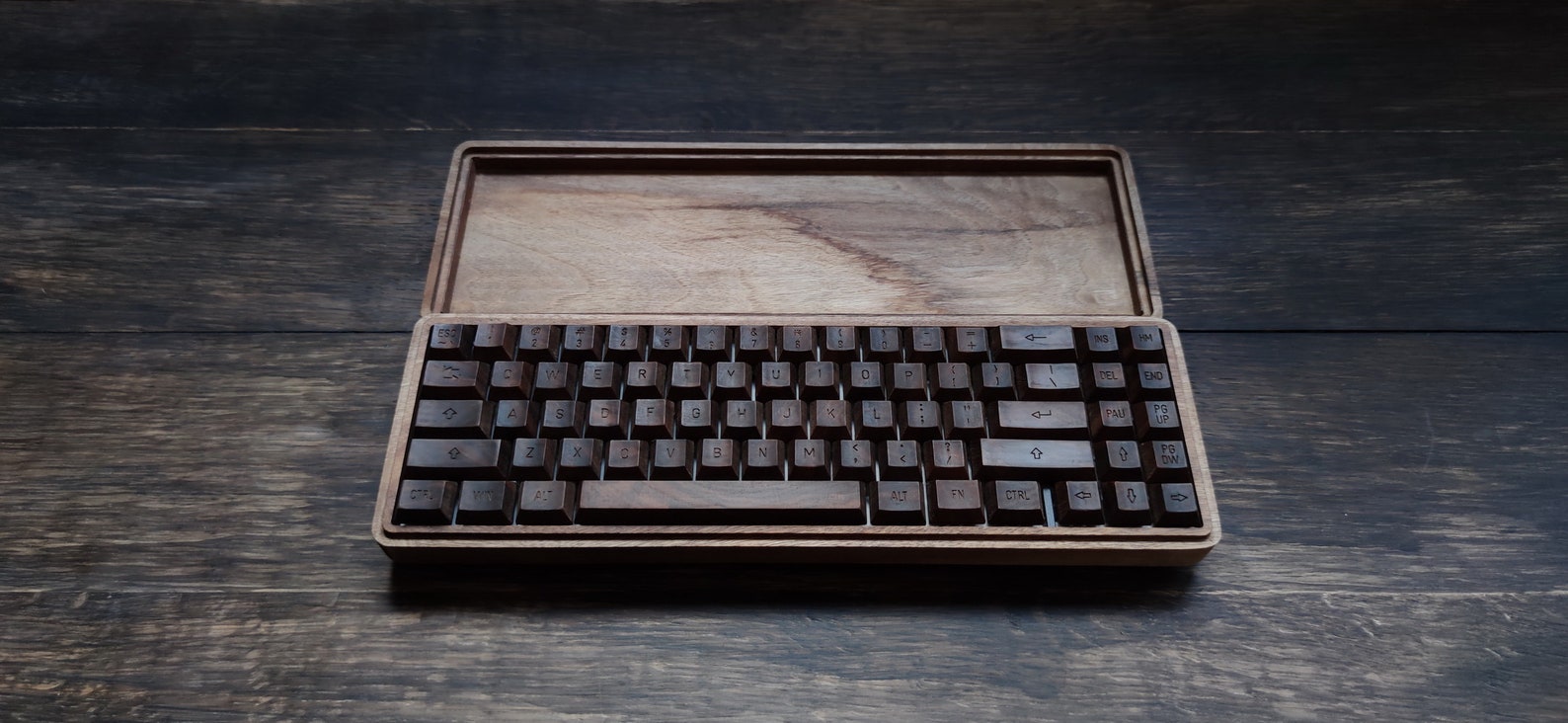 Wooden Keyboard Mx10 Custom Wood Mechanical Keyboard Walnut - Etsy Canada