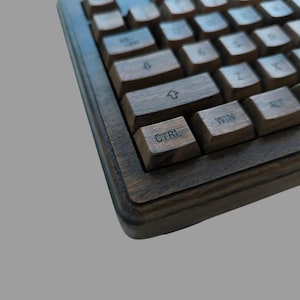 Wooden Keyboard MK-9 Retro Style Rustic Industrial Solid Walnut Wood ...