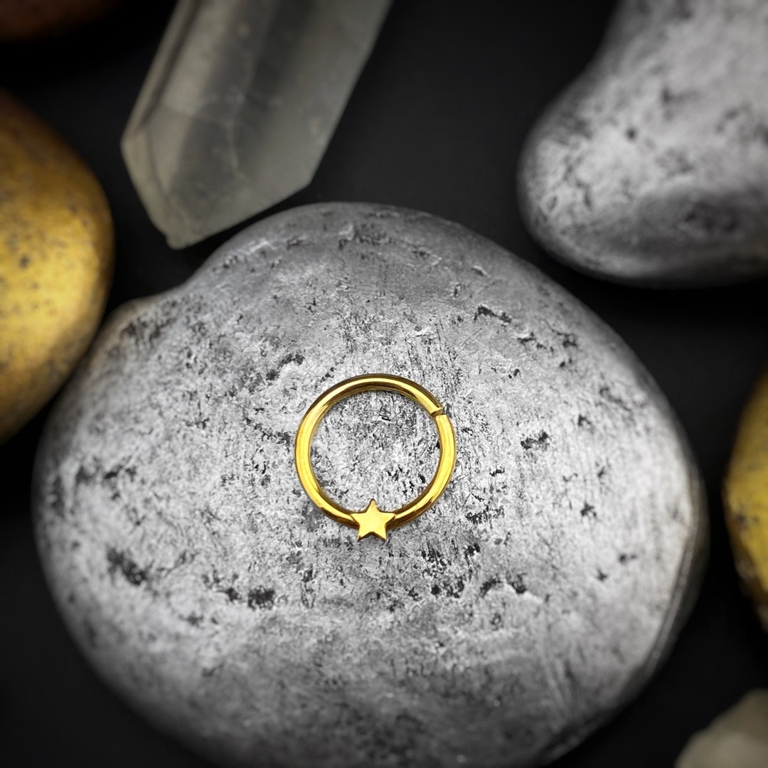 Star Septum Hoop Star Septum Ring Silver Septum Piercing - Etsy