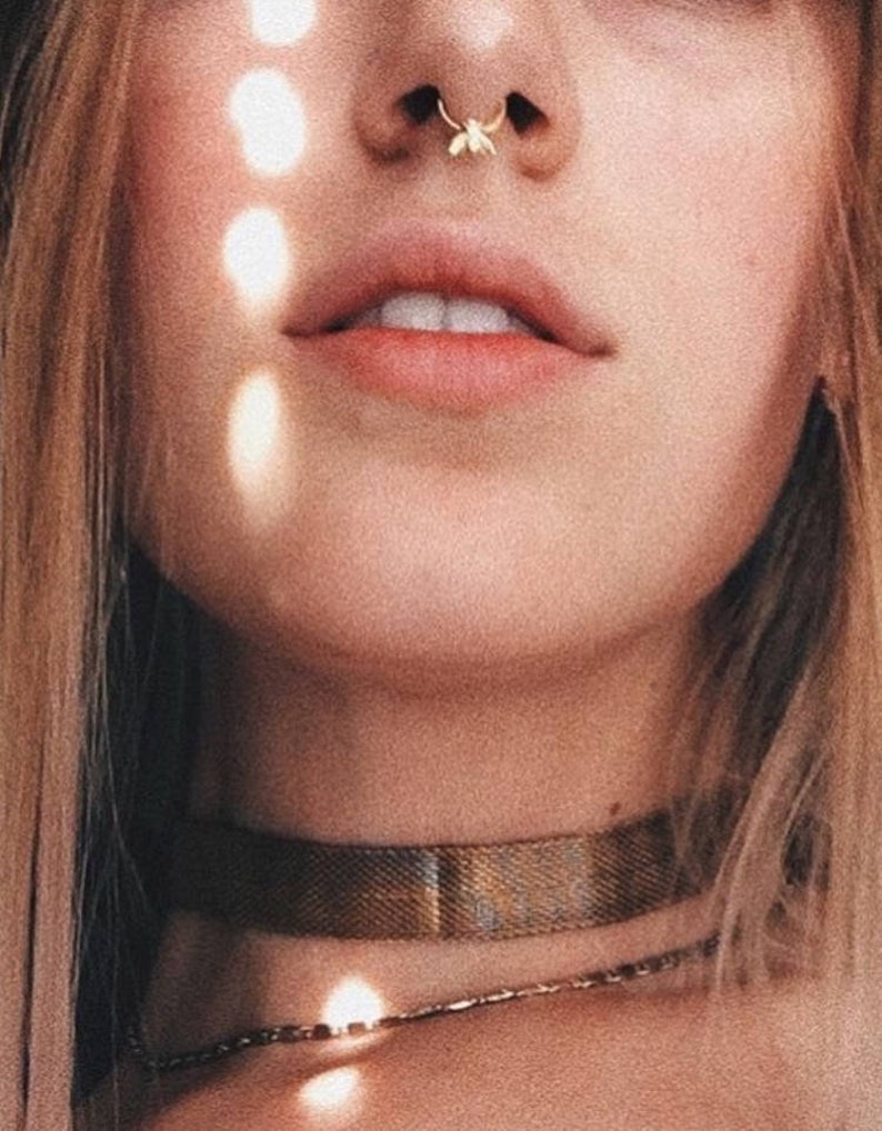 Bee Septum Ring Tiny Bee Septum Hoop Bee Nose Ring Sterling | Etsy UK