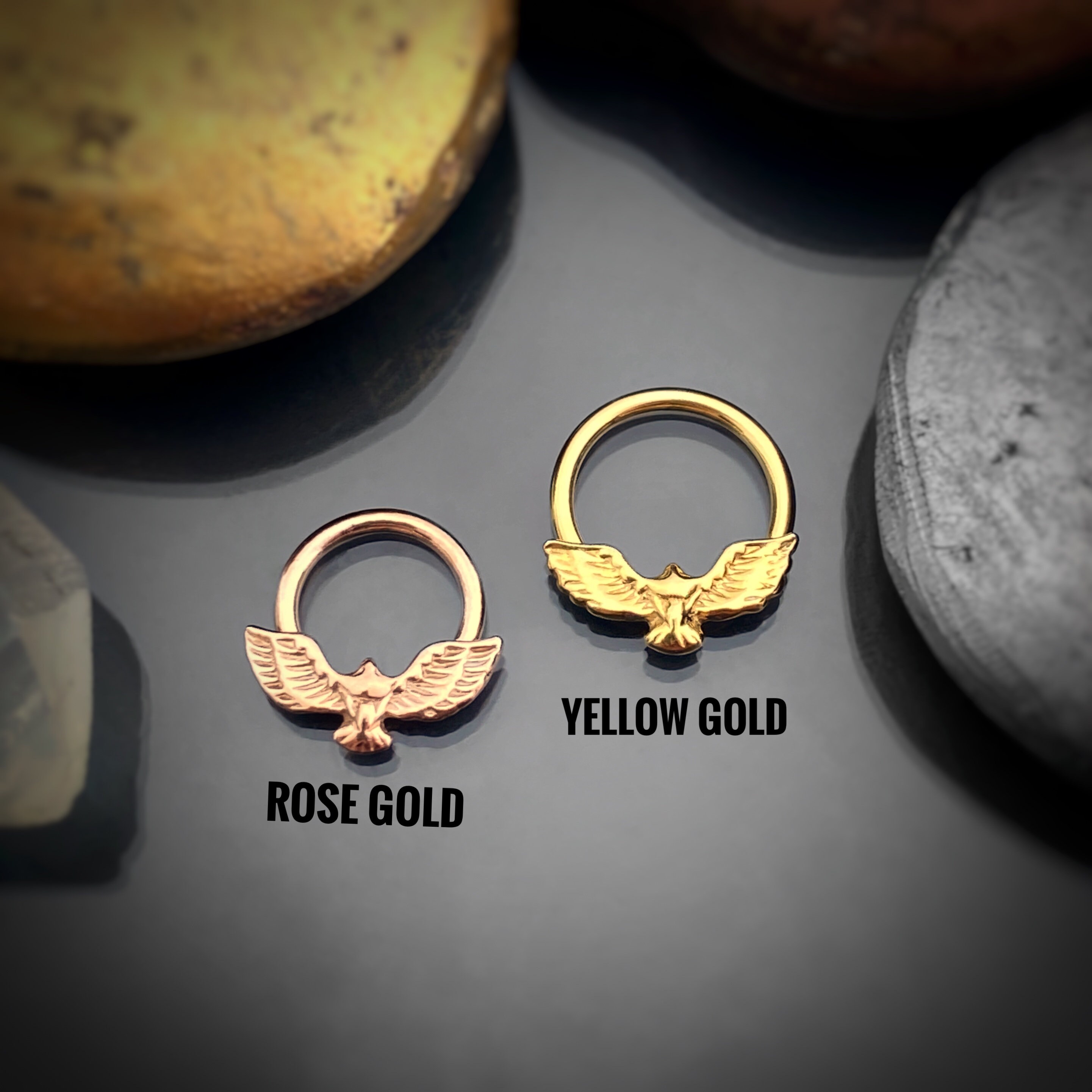 Flying Raven Septum Hoop Crow Nose Ring Bird Septum - Etsy