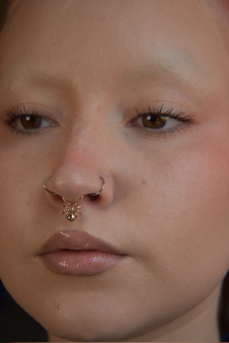 Spider Septum Septum Hoop Septum Ring Goth Punk Septum - Etsy