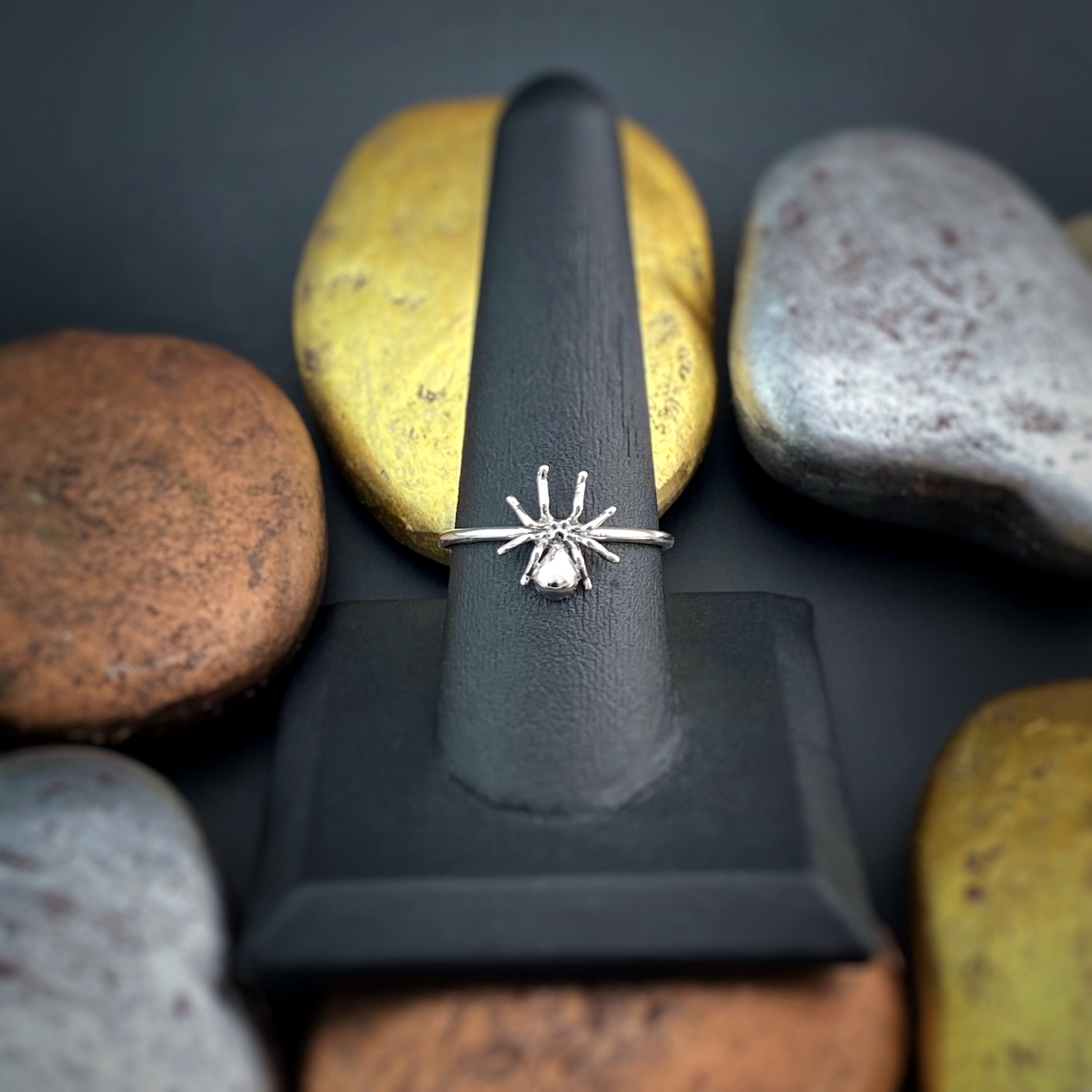 MADE TO ORDER Sterling Silver Spider Ring, Minimalist Gothic Jewelry - Etsy