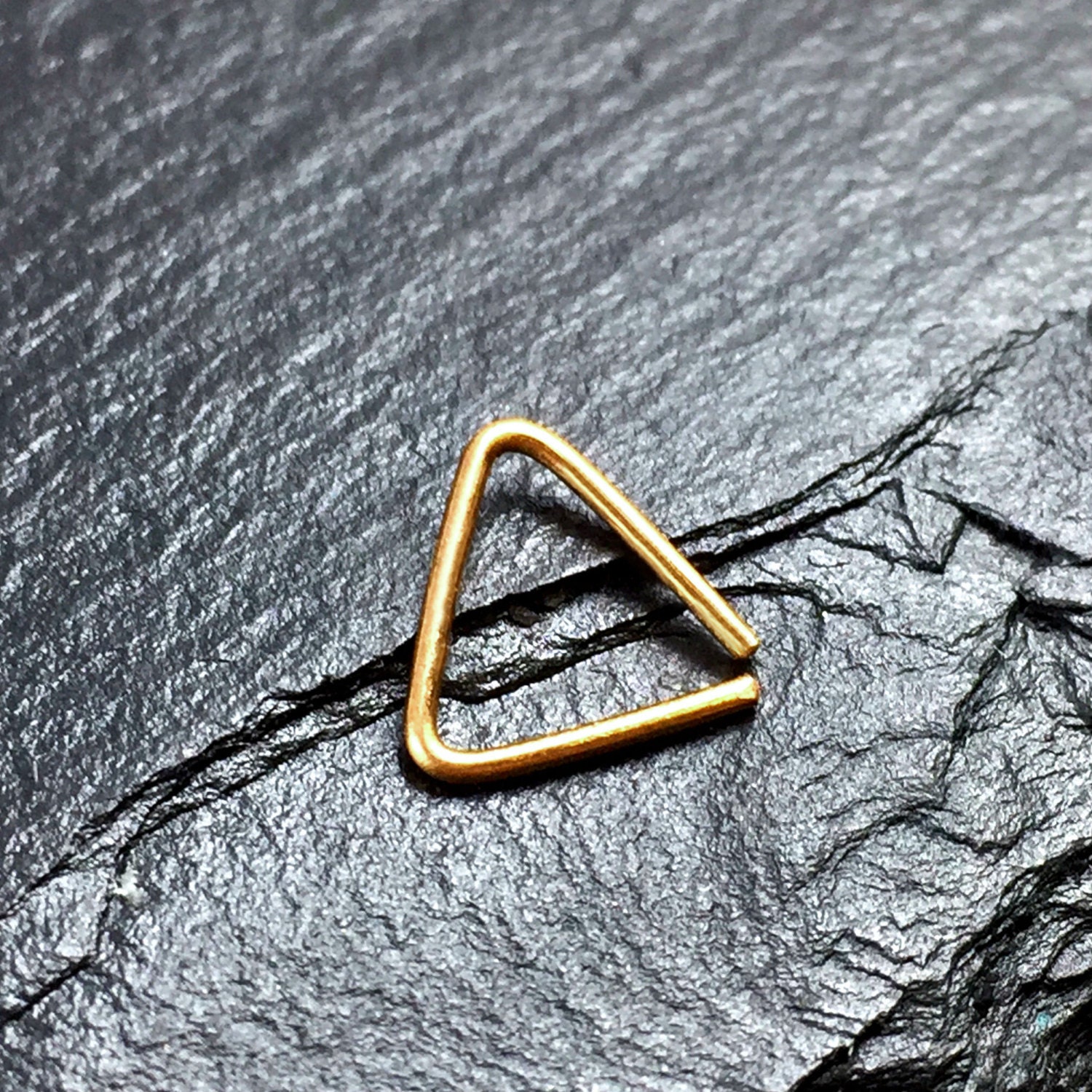 Triangle Cartilage Earring, Tiny Triangle Hoop, Tiny Hoop Earring ...