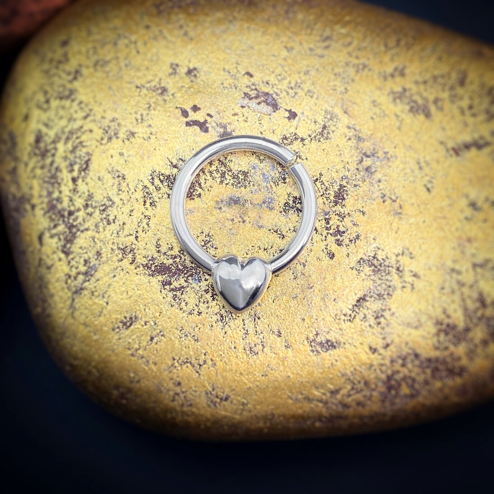 Heart Septum Tiny Heart Septum Hoop Heart Nose Ring Silver - Etsy