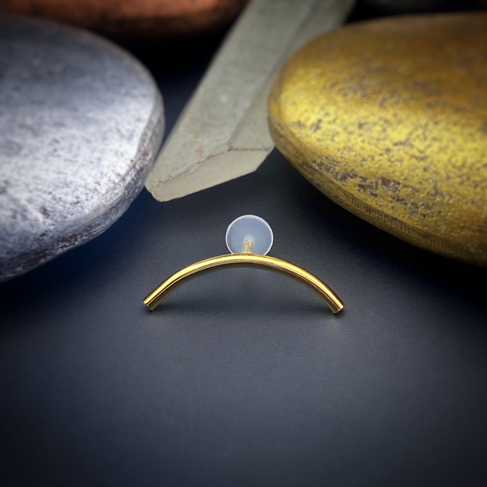 HANDMADE TO ORDER Solid Silver Curved Helix Earring, Cartilage Bar Stud ...