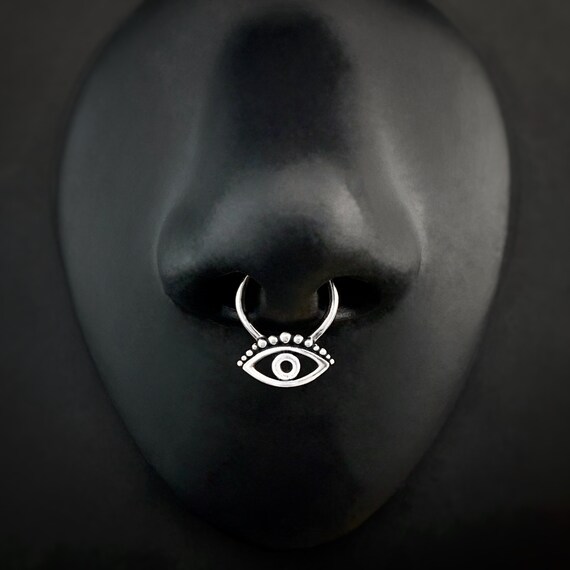 Evil Eye Septum Hoop Septum Ring Protection Jewelry Evil - Etsy