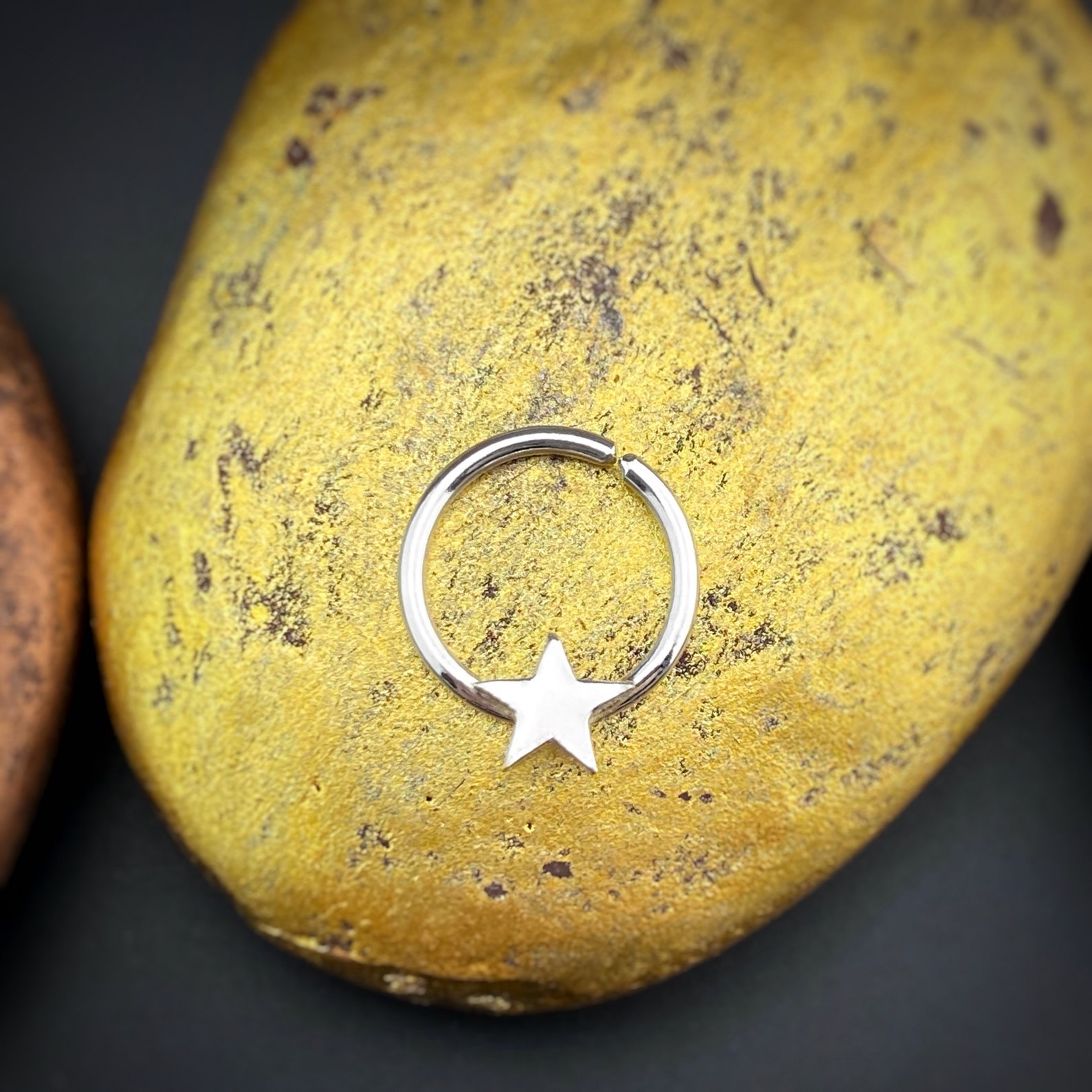 Star Septum Hoop Large Star Septum Ring Silver Septum - Etsy
