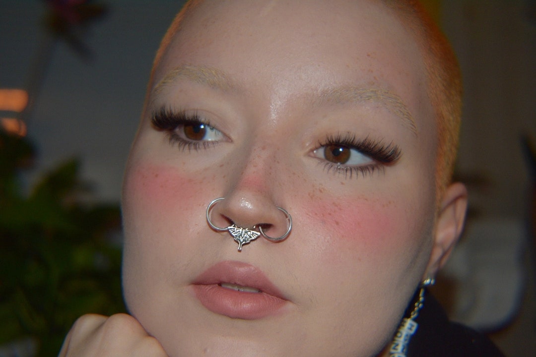 HANDMADE TO ORDER Luna Moth Septum Hoop, Witchy Septum Piercing, Bug ...