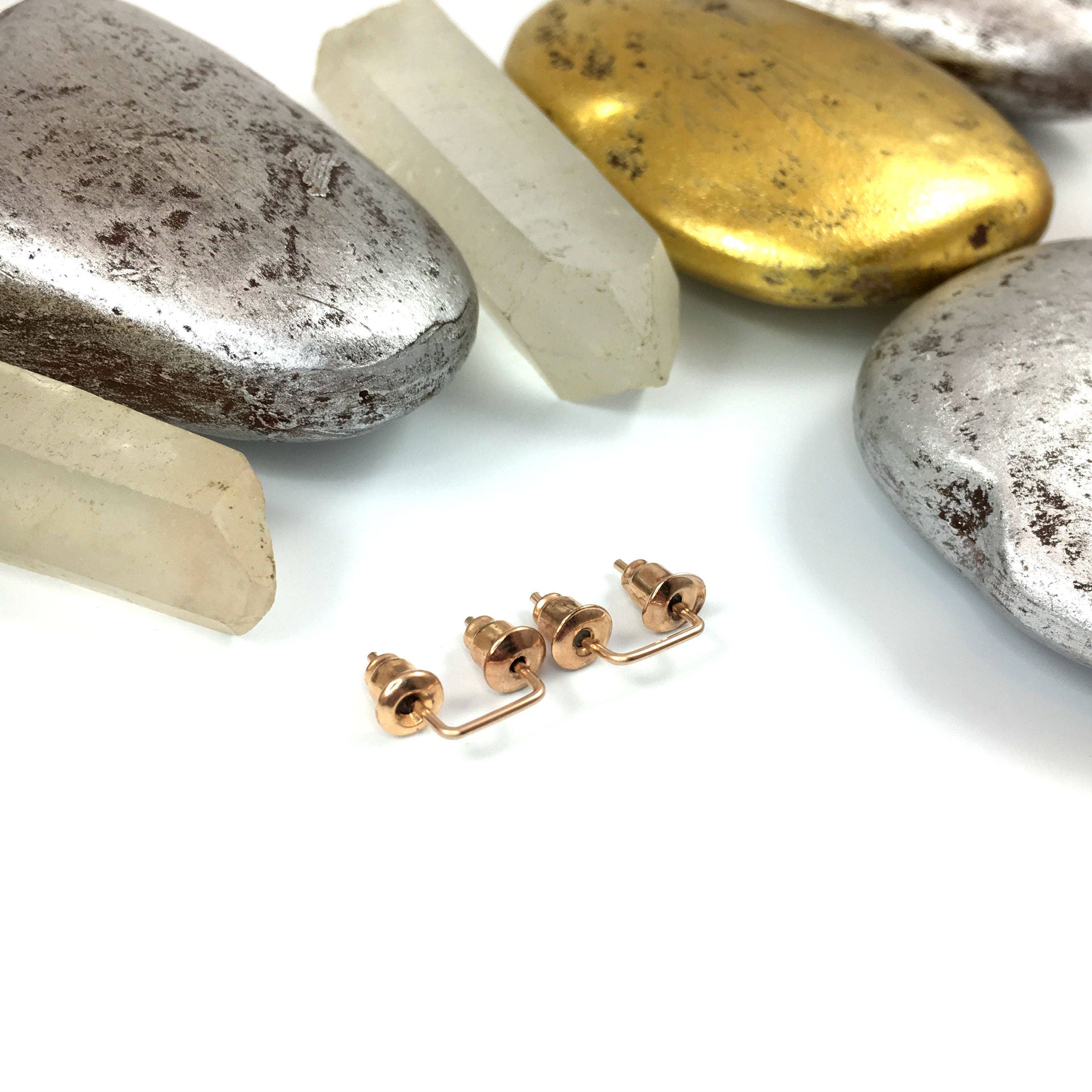 Double Staple Studs Double Piercing Earrings Staple | Etsy