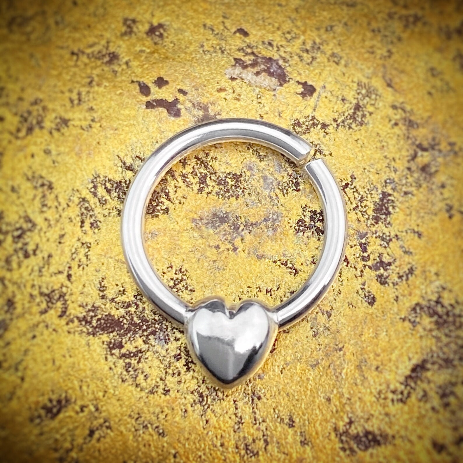 Heart Septum Tiny Heart Septum Hoop Heart Nose Ring Silver - Etsy