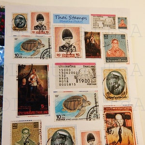 Thai Stickers Thai Postal Stamp Stickers Asian Stickers Vintage ...