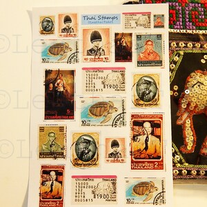 Thai Stickers Thai Postal Stamp Stickers Asian Stickers Vintage ...