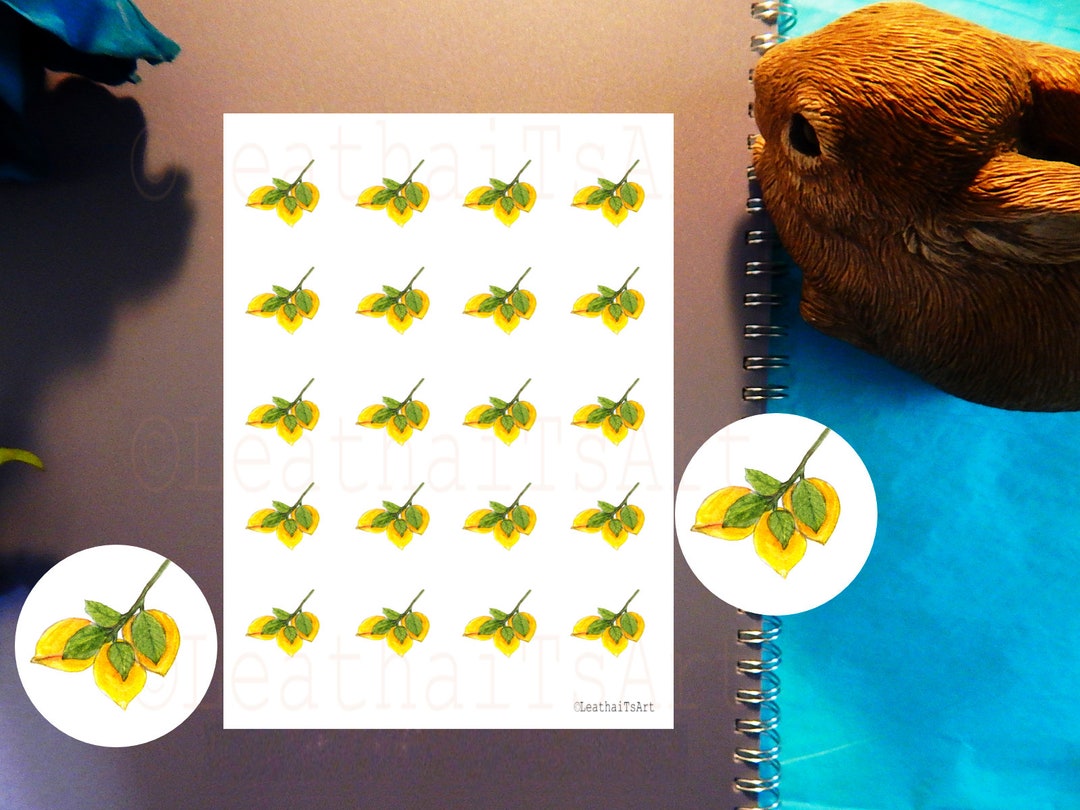 Lemon Stickers Envelope Seal Stickers Lemon Fruit Stickers Gift or ...