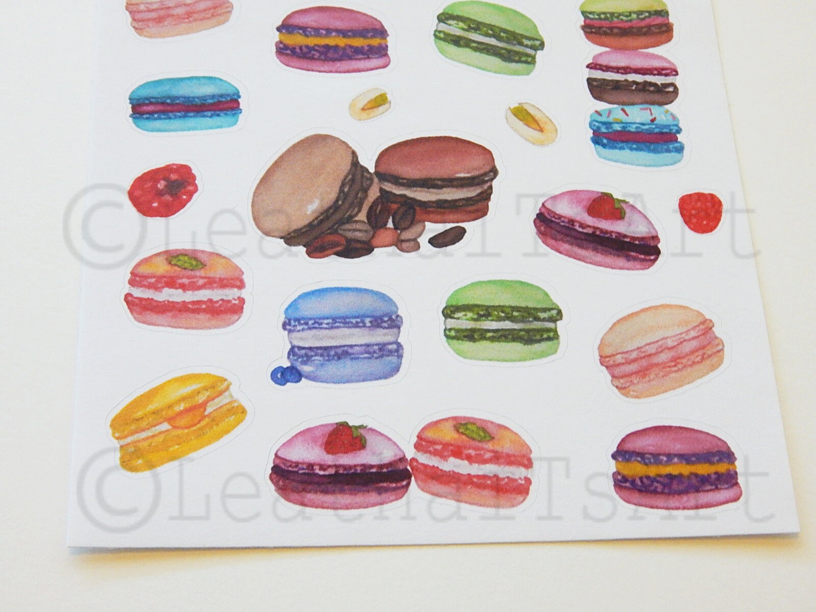 Macaron Stickers Macarons Sticker Sheet Watercolor Macaron | Etsy