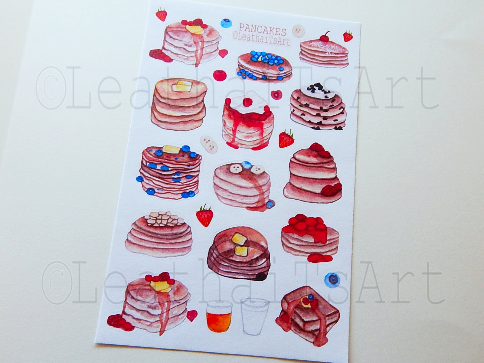 Pancake Stickers Pancake Breakfast Stickers Pancakes Stickers - Etsy
