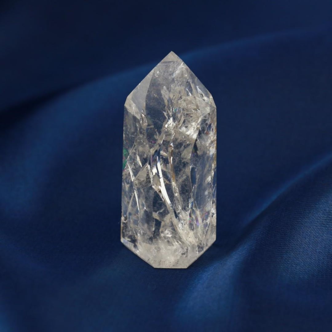1.8" Rainbow Quartz Point Fire & Ice Clear Crystal 1.1oz (31g) - Etsy