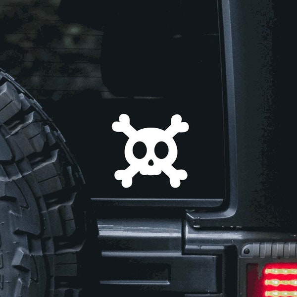 Skull and Crossbones Vinyl Decal - Etsy