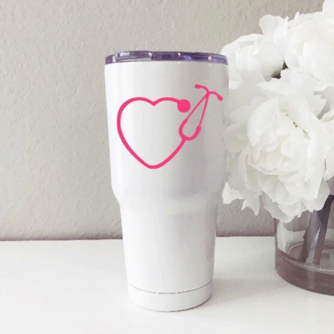 Heart Stethoscope Vinyl Car Decal Sticker RN Decal Nurse | Etsy