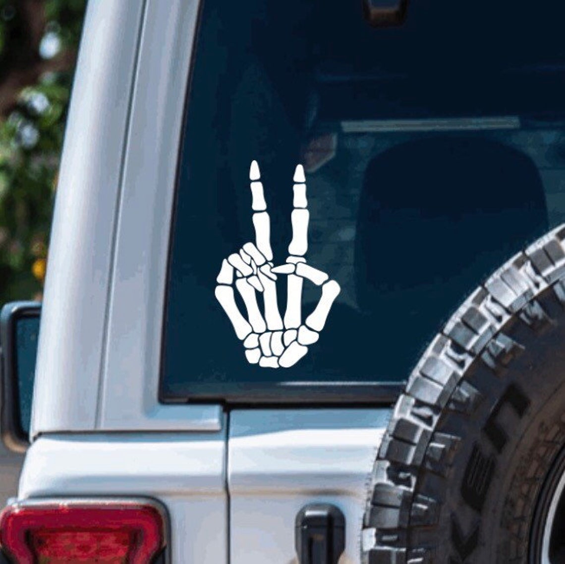 Peace Sign Skeleton Hand Vinyl Decal Sticker Many Sizes and | Etsy