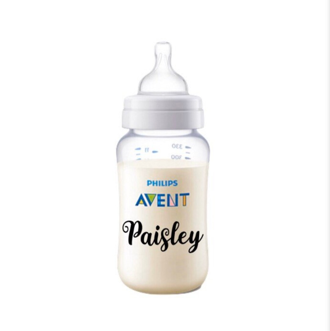 DECALS Custom Baby Bottle Name Labels Bottle Name Tag, School Name ...