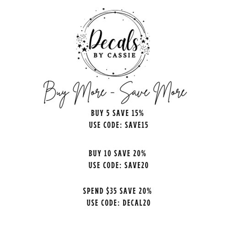 DECAL Name in Cursive Script Vinyl Decal Sticker Free - Etsy