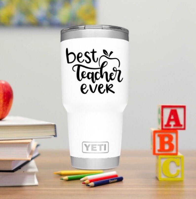 Best Teacher Ever Vinyl Decal Sticker Many Sizes and Colors - Etsy