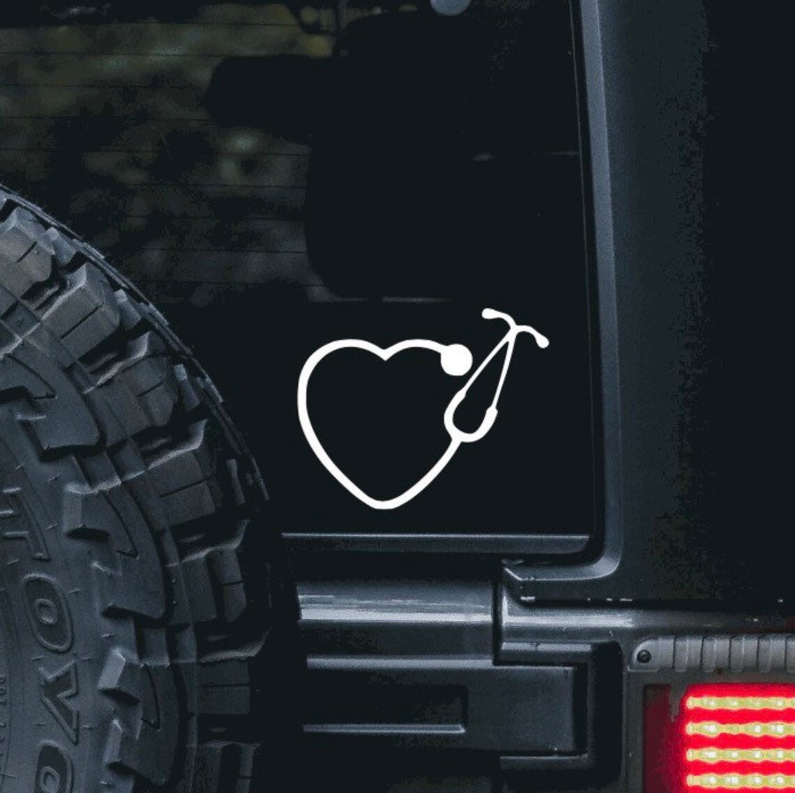Heart Stethoscope Vinyl Car Decal Sticker RN Decal Nurse - Etsy