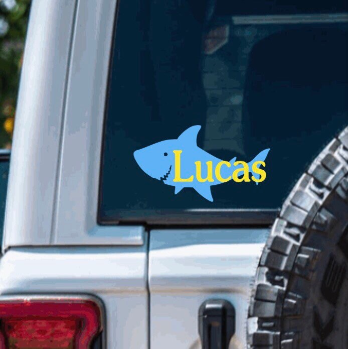 Personalized Shark Name Vinyl Decal Sticker Shark Name - Etsy