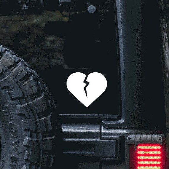 Broken Heart Vinyl Decal Sticker Many Sizes and Colors | Etsy