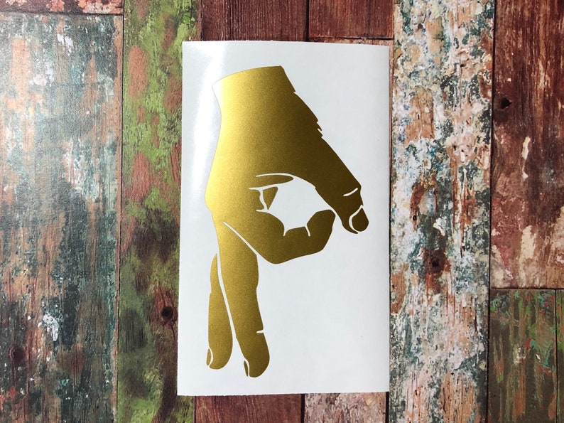 Hand Circle Game Vinyl Decal Sticker Made You Look Gotcha | Etsy