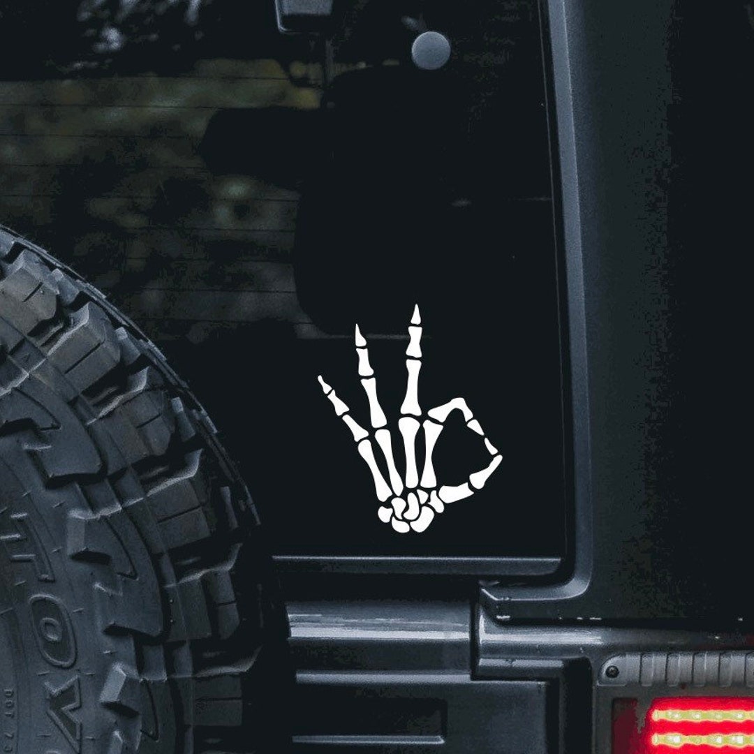 Skeleton Okay Vinyl Decal Sticker Many Sizes and Colors, OK, Circle ...