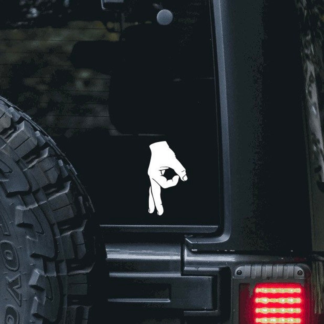 Hand Circle Game Vinyl Decal Sticker Made You Look, Gotcha, for Hydro ...