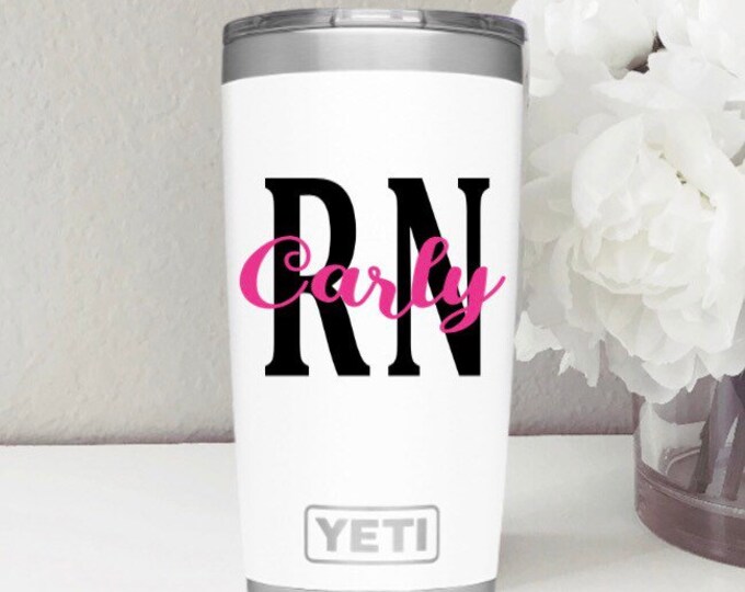 DECAL Personalized RN Name Vinyl Decal Sticker | Custom Registered ...