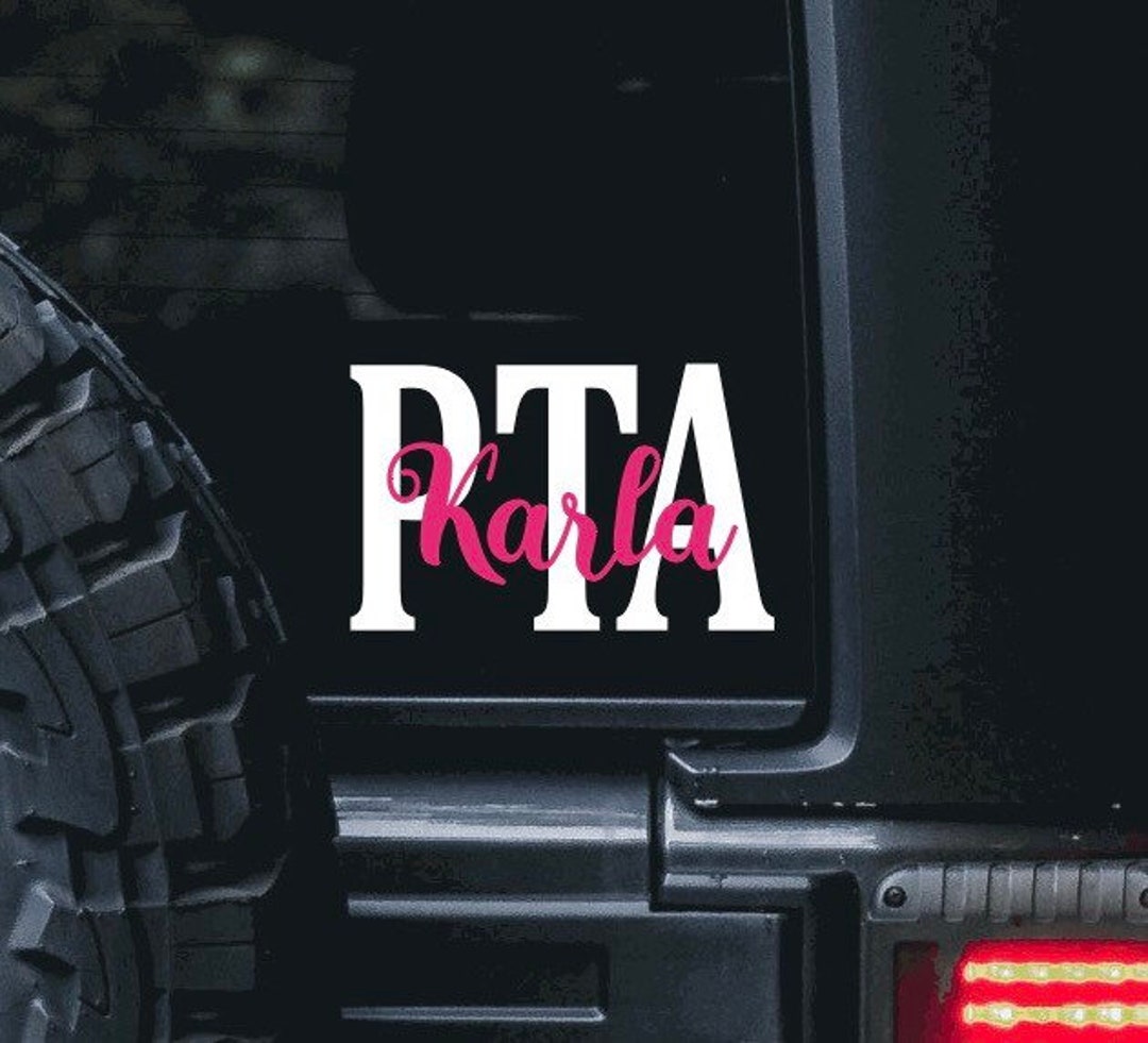 Personalized PTA Name Vinyl Decal Sticker Custom Physical - Etsy