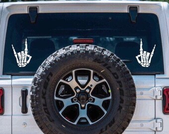 CUSTOM SIZE & COLOR for CARS,TRUCK METAL HEAD DEVIL HORNS Vinyl Decal ...