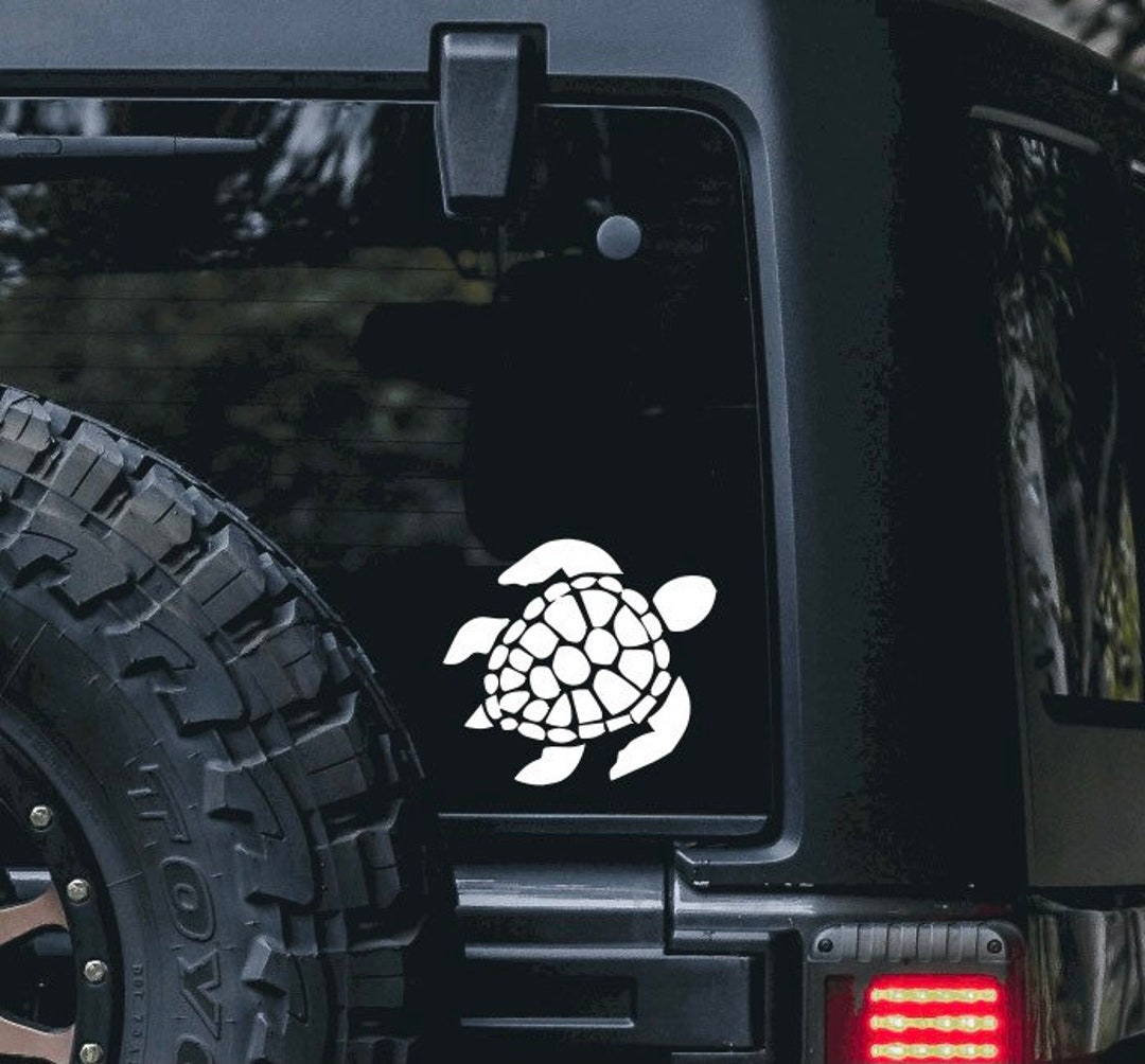 Sea Turtle Vinyl Decal Sticker | for Hydro Flask, for Yeti Tumbler, Car ...