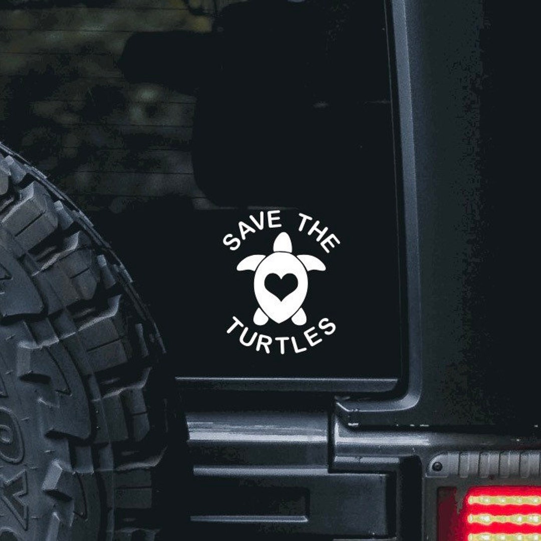 Save the Turtles Vinyl Decal Sticker Free Shipping, Sea Turtle Decal ...