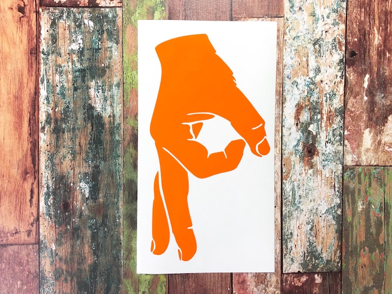Hand Circle Game Vinyl Decal Sticker Made You Look Gotcha | Etsy