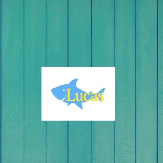 Personalized Shark Name Vinyl Decal Sticker Shark Name - Etsy