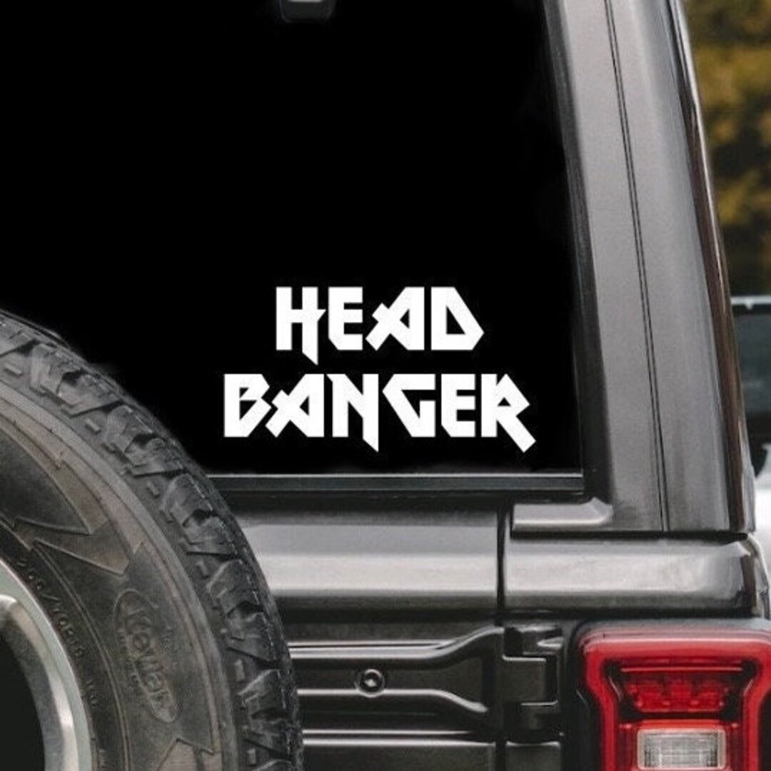 Headbanger Vinyl Decal Sticker Many Sizes and Colors, Decals by Cassie ...