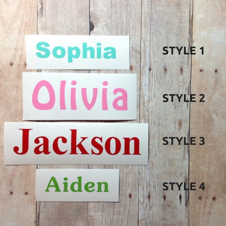 Custom Name Vinyl Decal Sticker Free Shipping Name Decal - Etsy