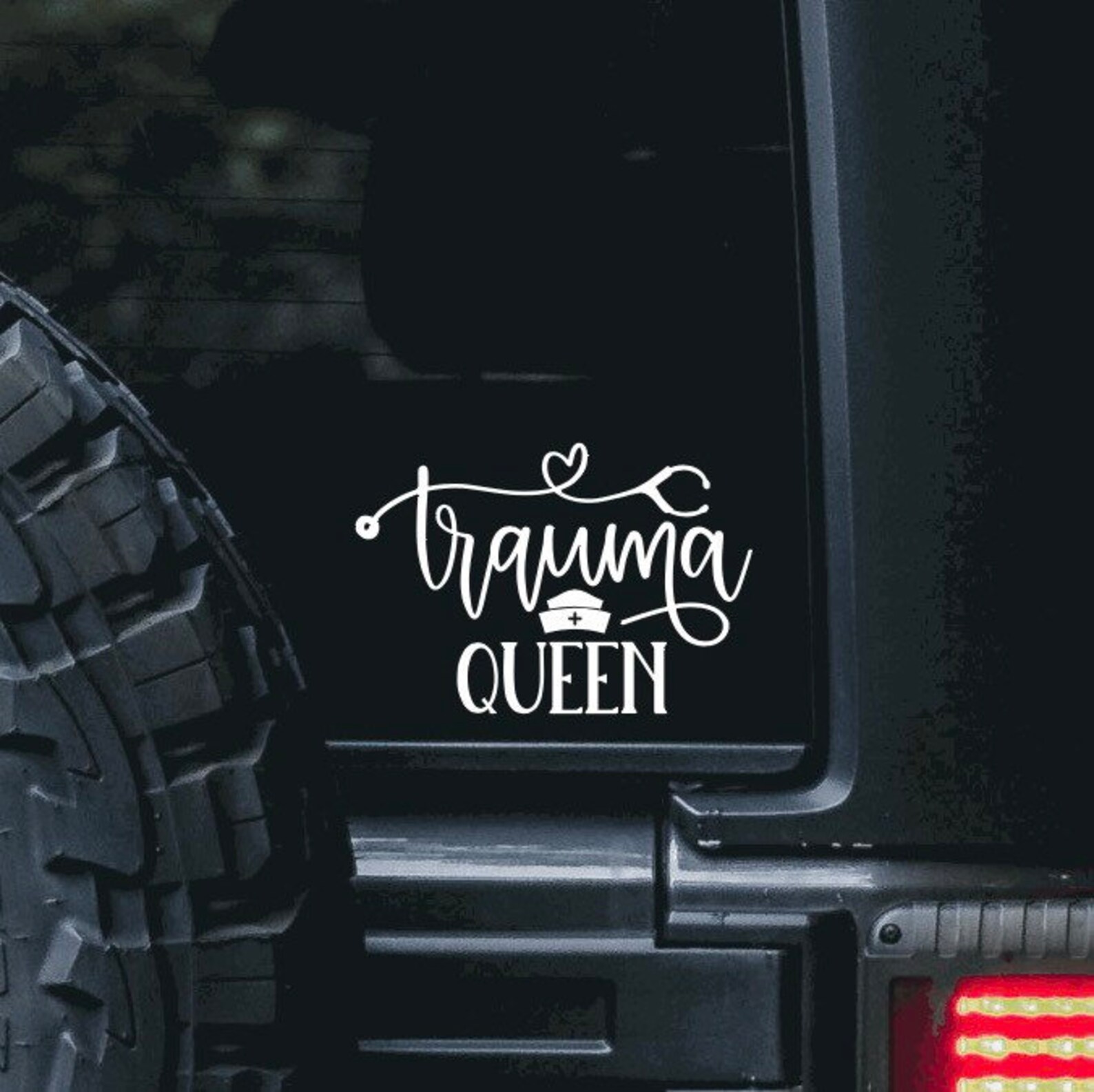 Trauma Queen Nurse Vinyl Decal Sticker Free Shipping Nurse - Etsy