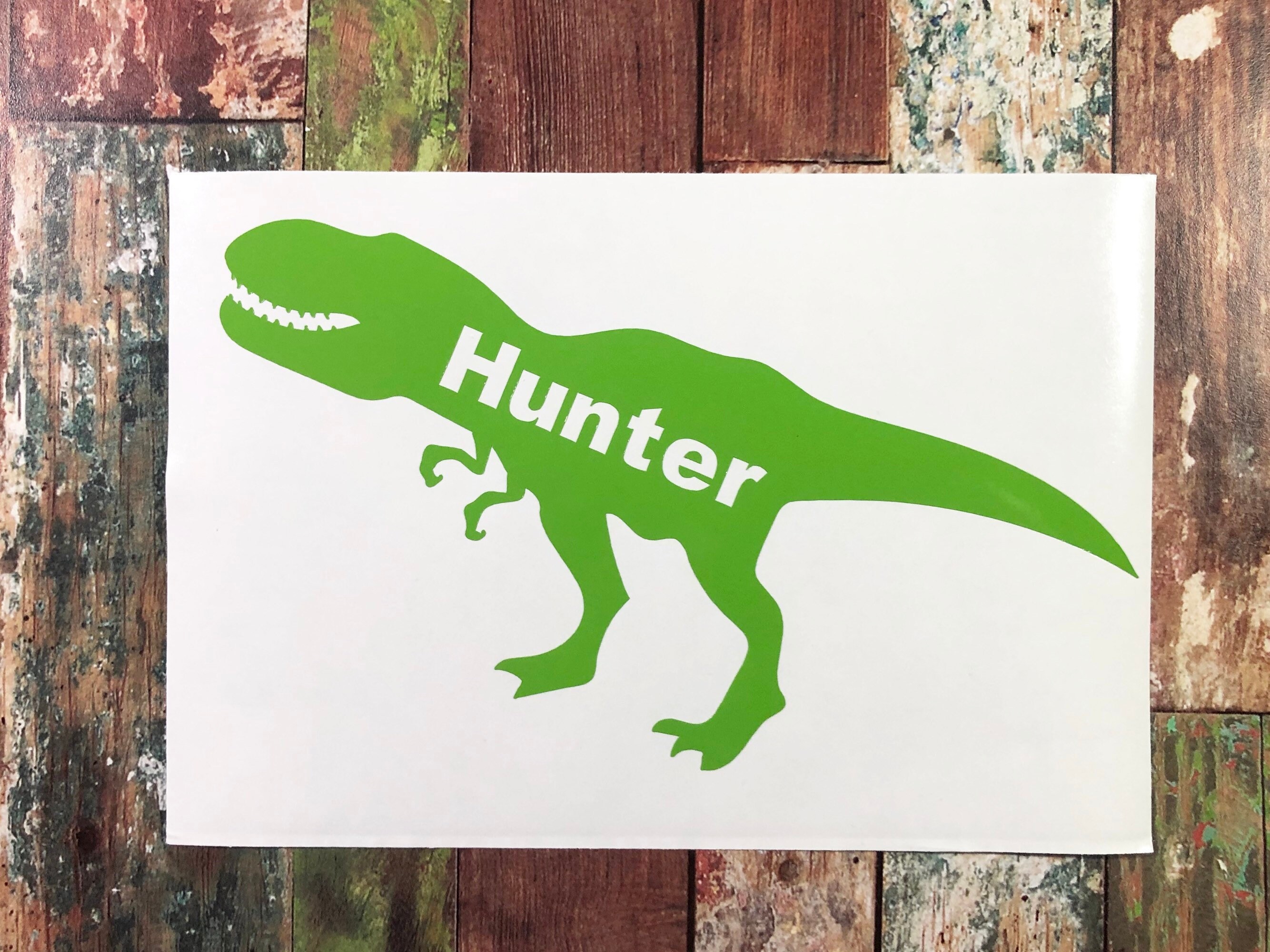 Personalized T Rex Dinosaur Name Vinyl Decal Sticker for - Etsy